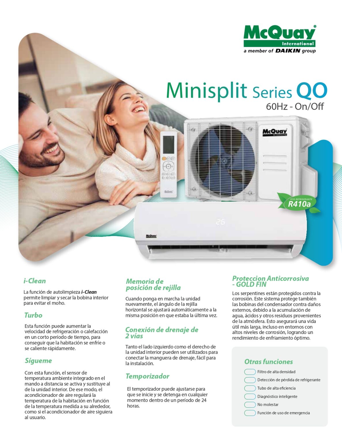 Minisplit McQuay Convencional 36000BTU – 7Tech