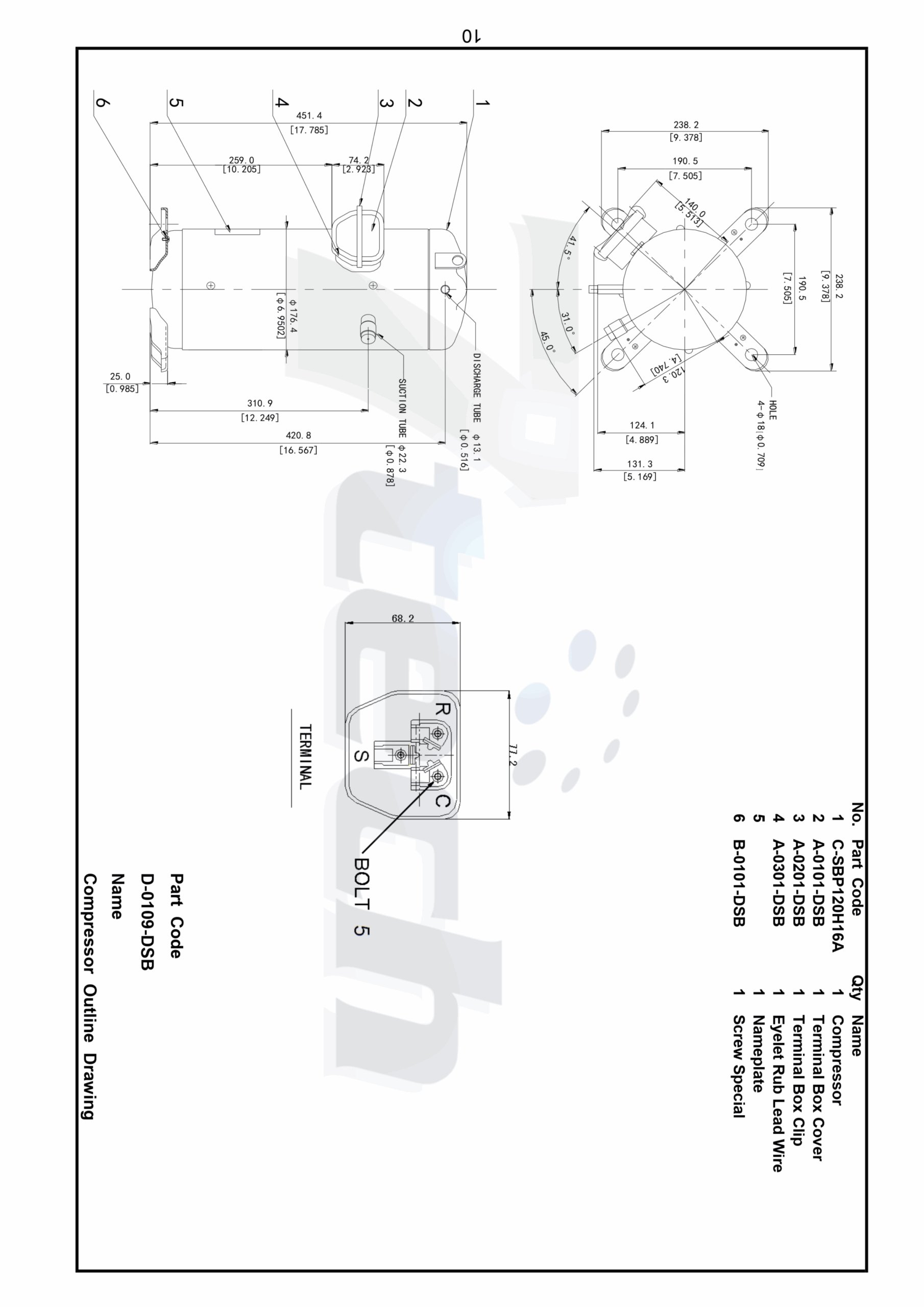 Compresor Panasonic Scroll 5TR Monofásico – 7Tech